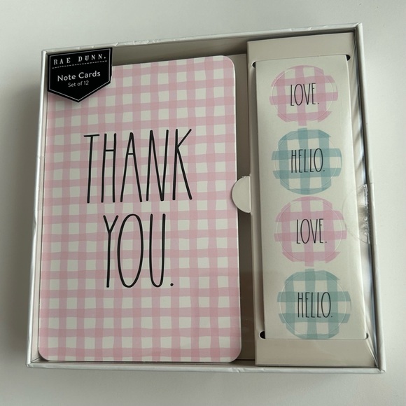 Rae Dunn | Office | New Rae Dunn Thank You Note Cards Set Of 2 Cards 13 ...